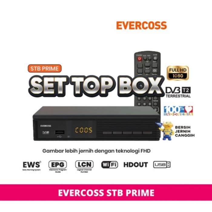 Jual Evercross set Top Box Prime DVT2 Full HD DIGITAL Receiver TV - STB ...