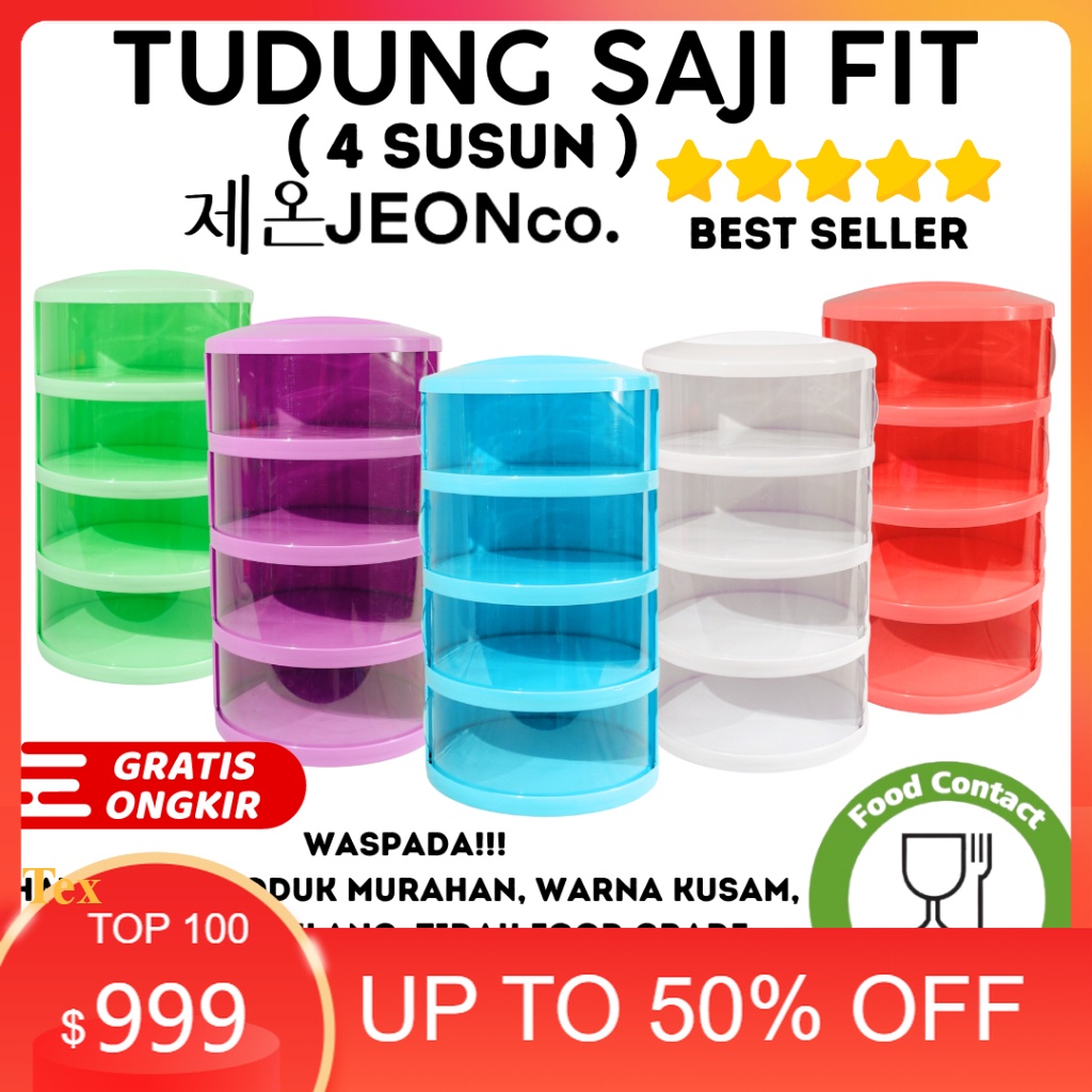 Jual 55A Tudung Saji 4 Susun FOOD GRADE Lebih Tebal Cover Multilayer ...