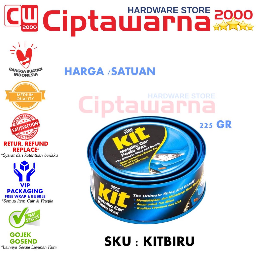 Jual Kit Metallic Car Paste Wax - Kit Biru Palembang | Shopee Indonesia