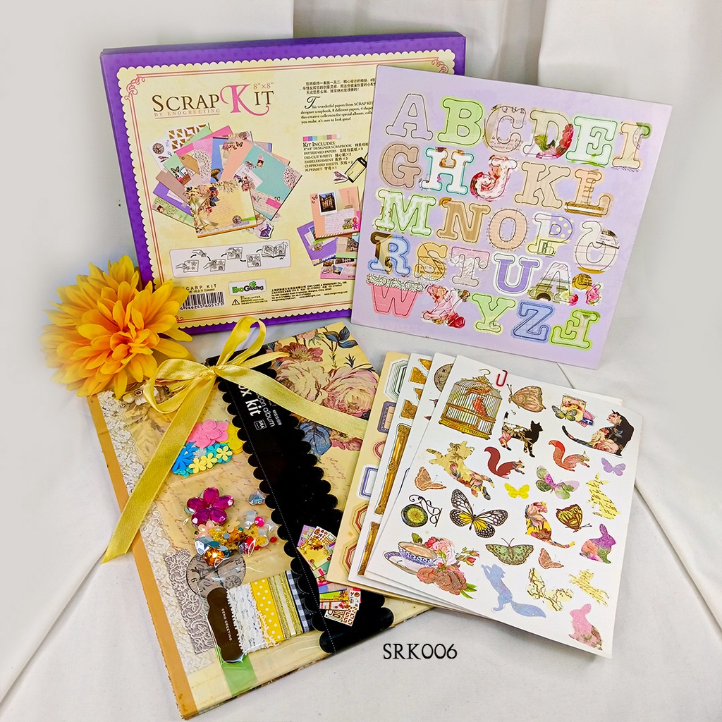 Jual Journal Kit Yellow Cute Scrapbook Deco SRK006 | Shopee Indonesia