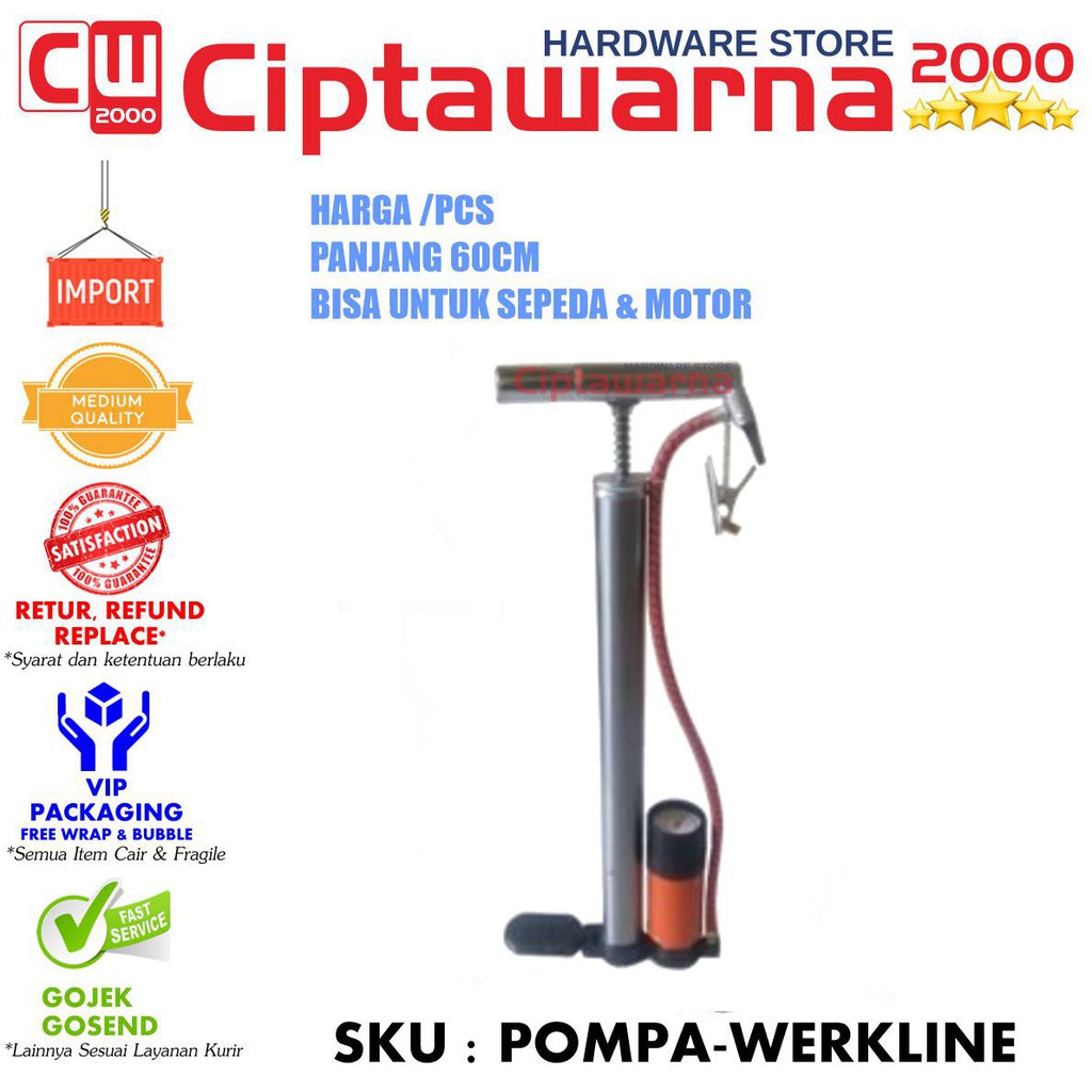 Jual Pompa ban sepeda motor mobil bola model tabung meter manual ...