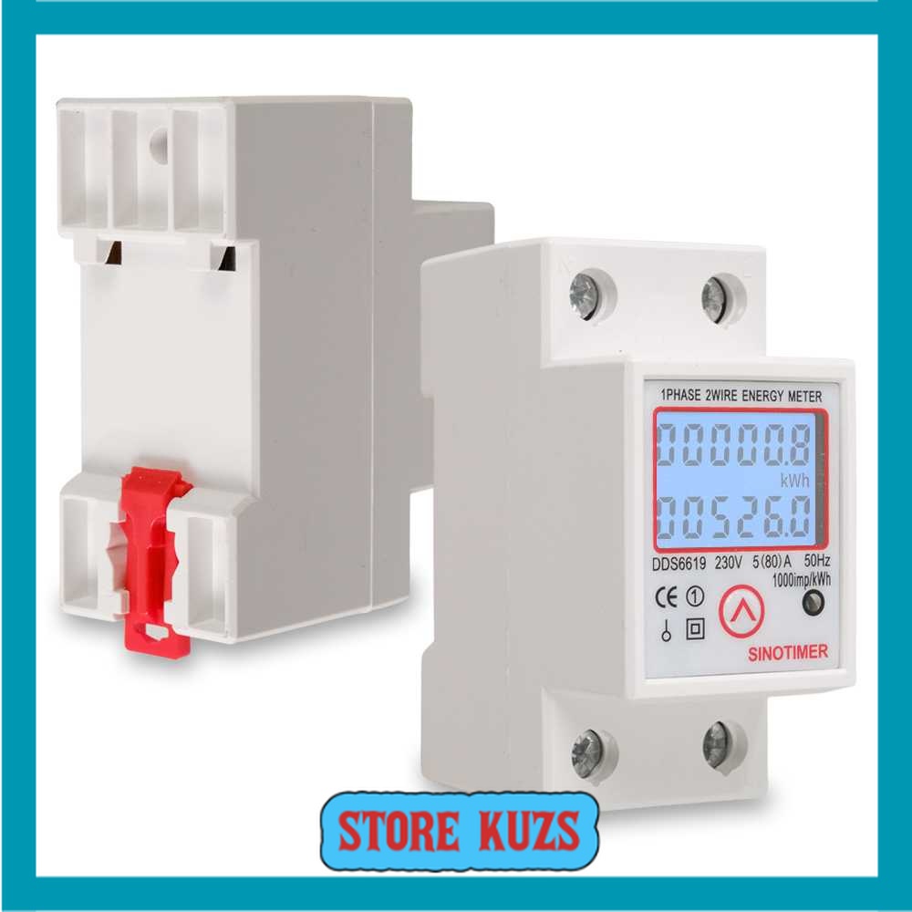 Jual AIDEEPEN METERAN LISTRIK DIGITAL DIN RAIL KWH METER SINGLE PHASE 230V - DDS6619 TERMURAH ...