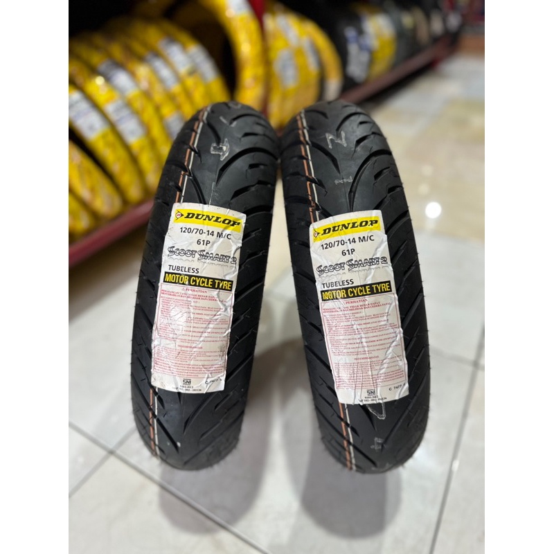 Jual BAN MOTOR DUNLOP SCOOT SMART 2 BAN TUBELESS MATIC BELAKANG AEROX ...