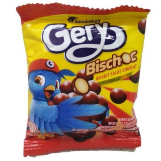 Jual GERY BISCHOC RENCENG 10PCS x 7 GRAM COKLAT BULAT ISI BISKUIT ...