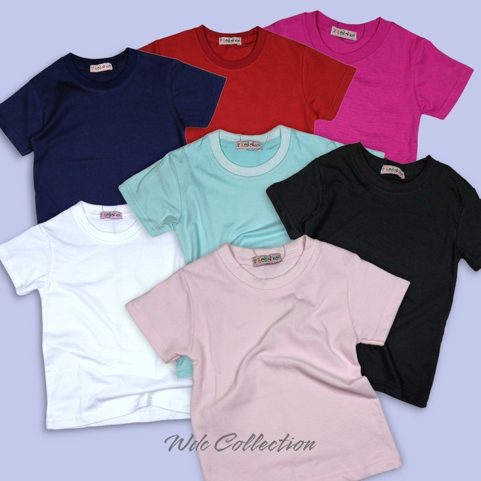 Jual KAOS POLOS ANAK LENGAN PENDEK COTTON COMBED 30S BAJU KAOS KIDS UMUR 1-5 TAHUN | Shopee ...