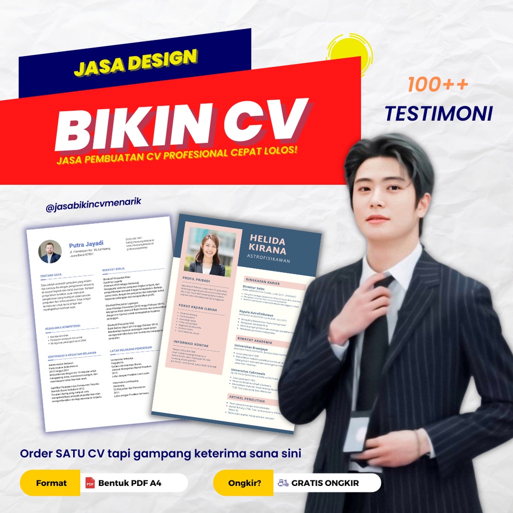 Jual Jual JASA PEMBUATAN CV | JASA DESIGN CV PROFESIONAL | DAFTAR ...