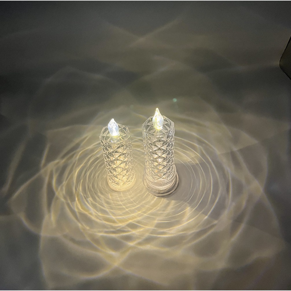 Jual Lilin Proyeksi Elektrik LED Besar 6.3 x 18.3cm (Dengan Tatakan ...