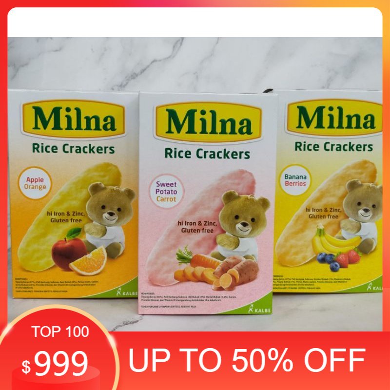 Jual Milna Rice Crackers 20gr Snack Cemilan Bayi Biskuit MPASI Promo ...