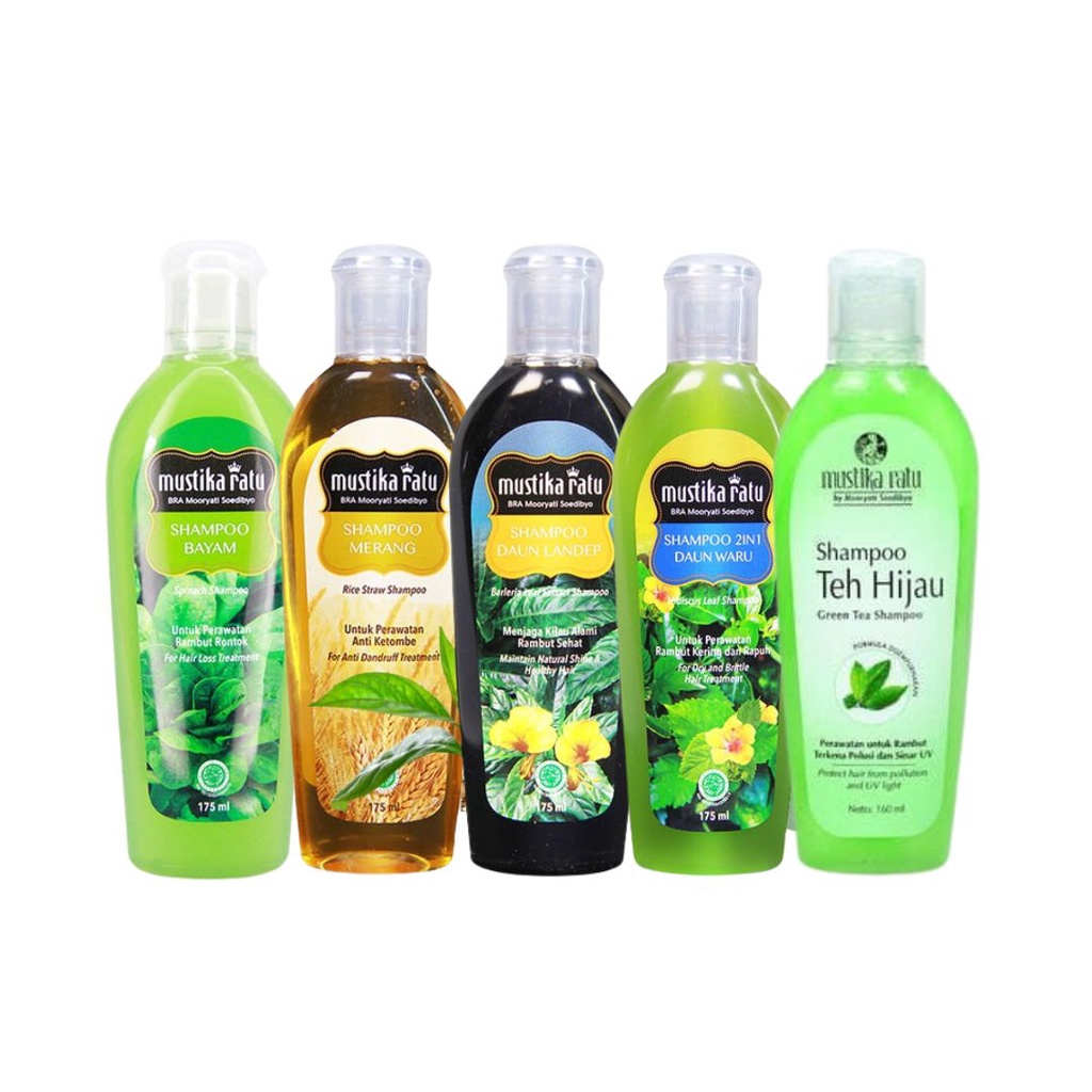 Jual Mustika Ratu Shampoo 175ml - Daun Teh Hijau - Daun Landep - Daun ...