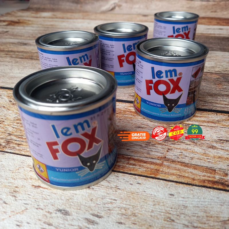 Jual Lem FOX kaleng BIRU 70gr/lem serbaguna/lem super/lem karet ...