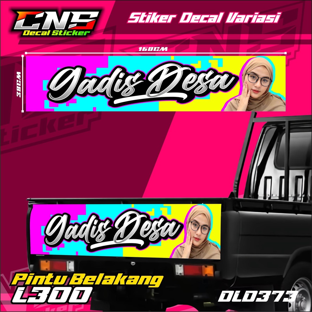 Jual CNS Stiker Pintu Belakang Bak Pick Up GADIS DESA Bahan Premium ...