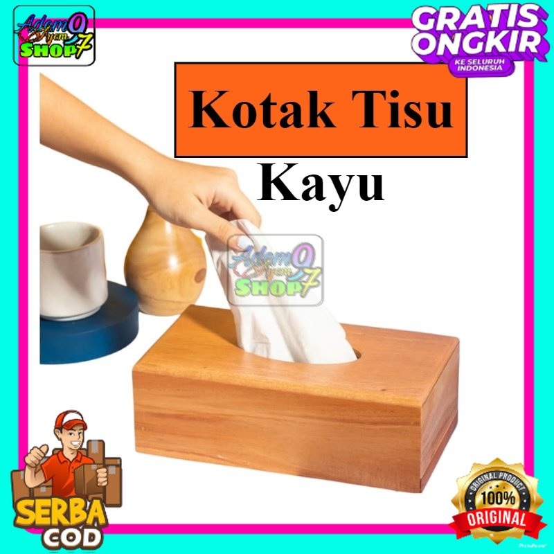 Jual Kotak tisu kayu plitur / kotak tissu mobil / tempat tisu minimalis ...
