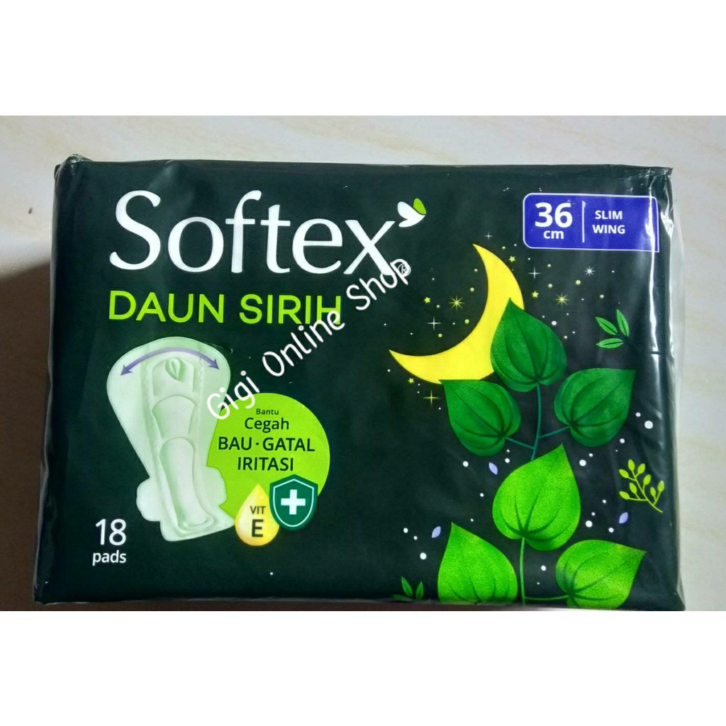 Jual SOFTEX Daun Sirih Pembalut Wanita 36cm isi 18 pads | Shopee Indonesia