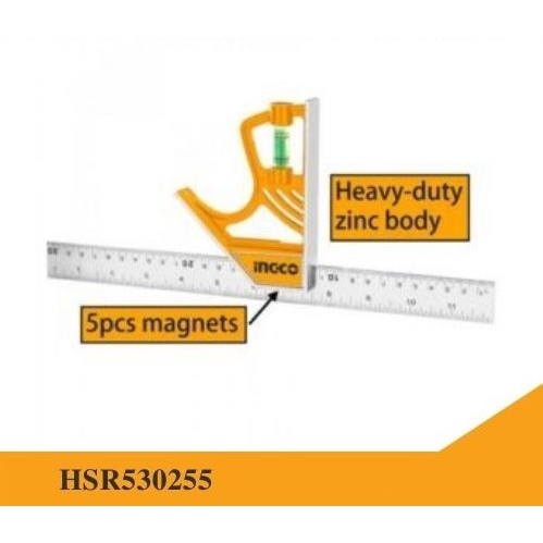 Jual Ingco HSR530255 Combination Square Penggaris L Siku Tukang ...