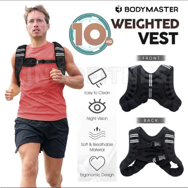 Jual WEIGHTED VEST 10KG - ROMPI PEMBERAT 10 KG ALAT CALISTHENIC ...