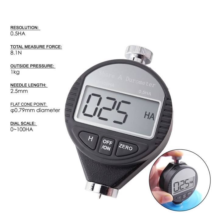 Jual BERKUALITAS Durometer Shore A Hardness Tester Karet Kulit Ukur ...