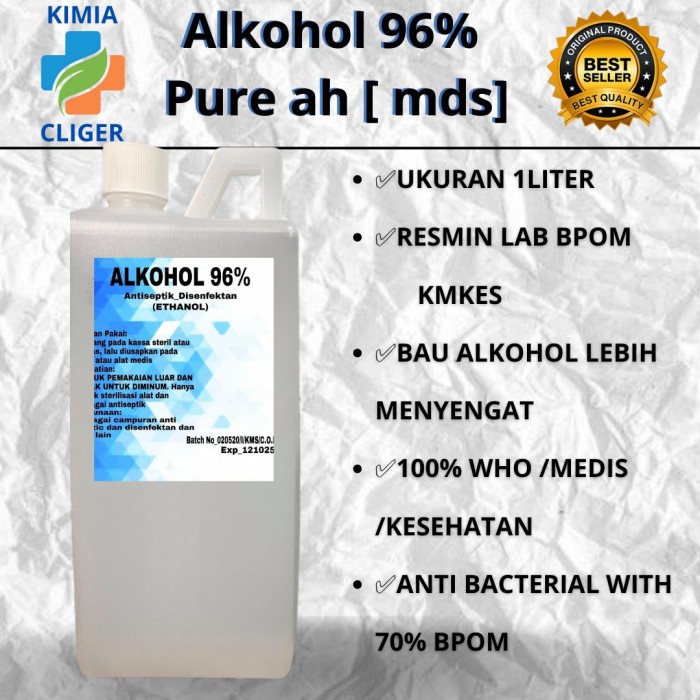 Jual ALKOHOL 1 LITER 70% / 96% SOLVENT ASLI ALKOHOL SOLVENT | Shopee ...
