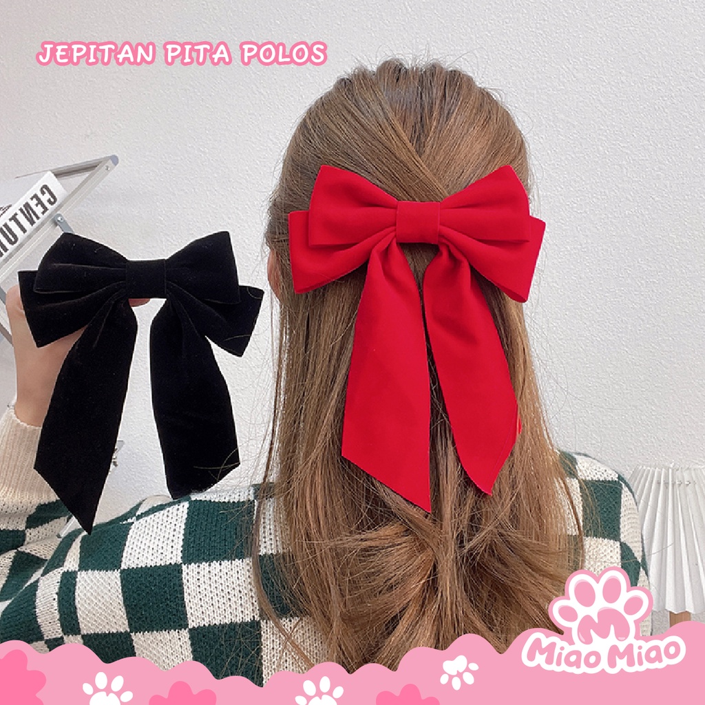Jual Jepitan Pita Rambut Polos Elegan - Aksesoris Fashion - Hair Ribbon ...