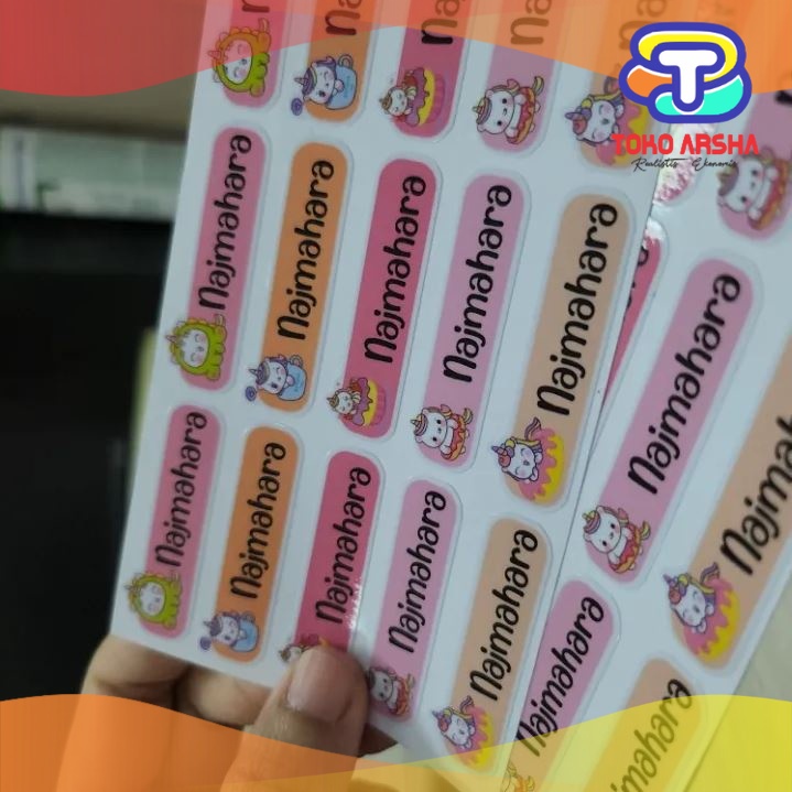 Jual TA Isi 30 pcs Stiker nama sticker buku anak sticker pensil kartun ...
