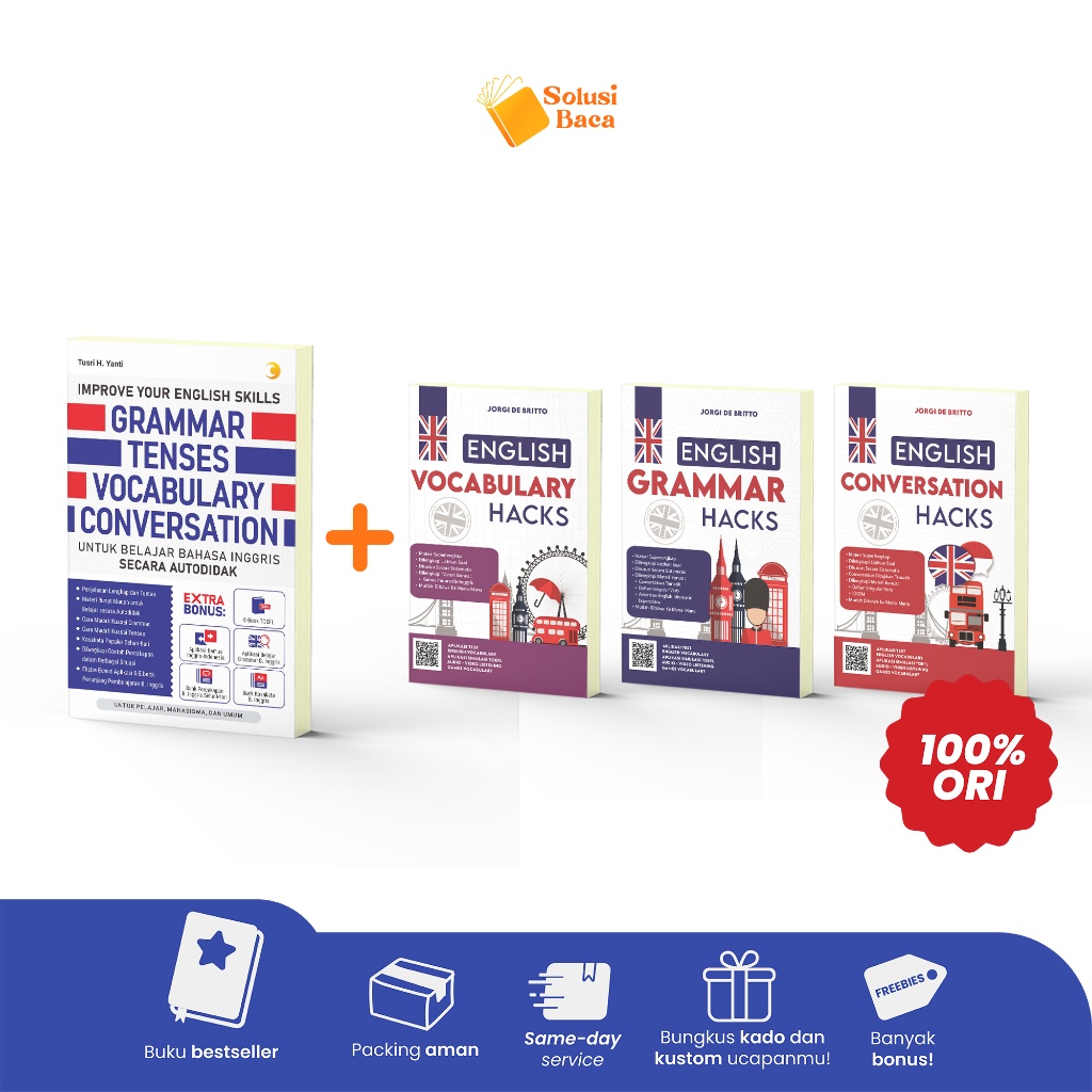 Jual Buku Improve Your English Skill Free English Conversation, Grammar ...
