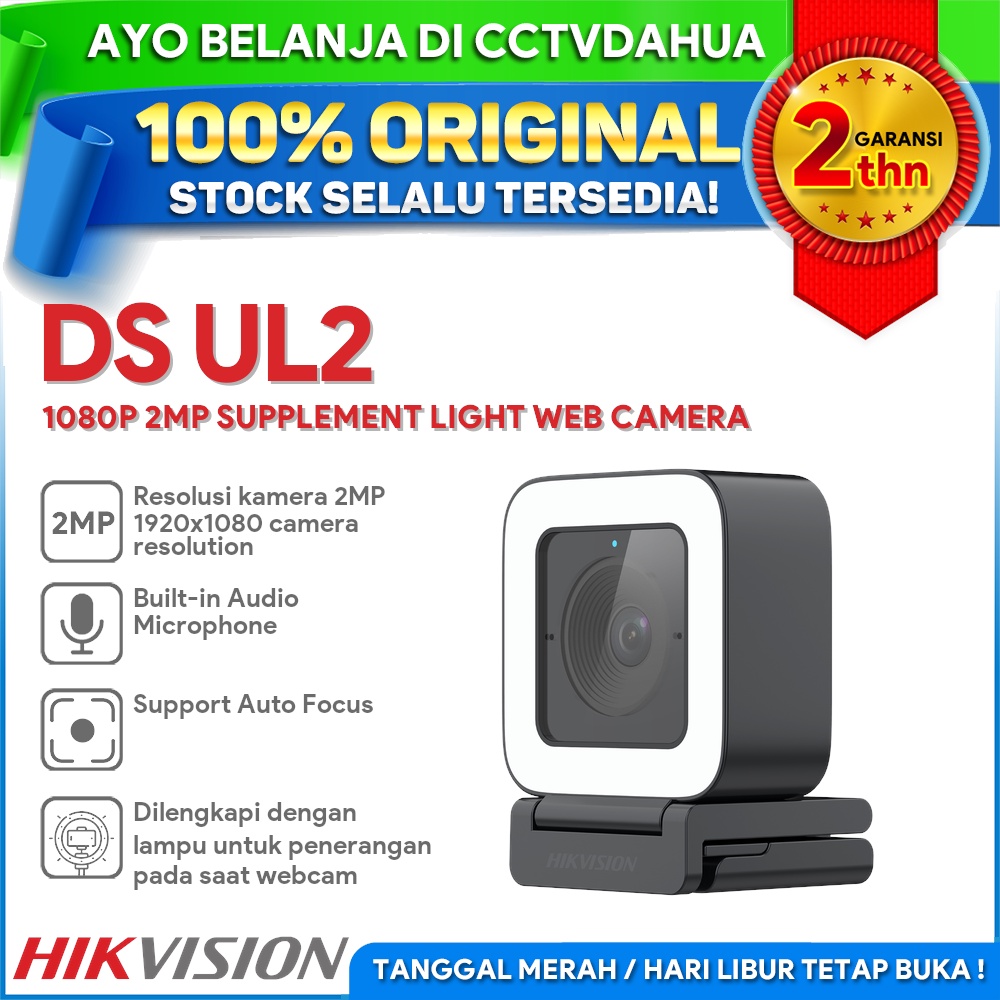 Jual HIKVISION DS-UL2 1080P 2MP AUTO FOCUS SUPPLEMENT LIGHT WEB CAMERA ...