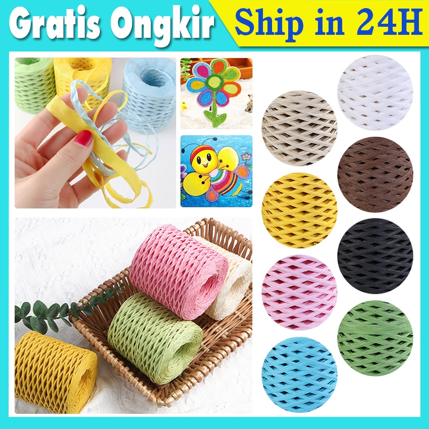 Jual Benang Rajut Korea Raffia Kertas Paper Yarn | Shopee Indonesia