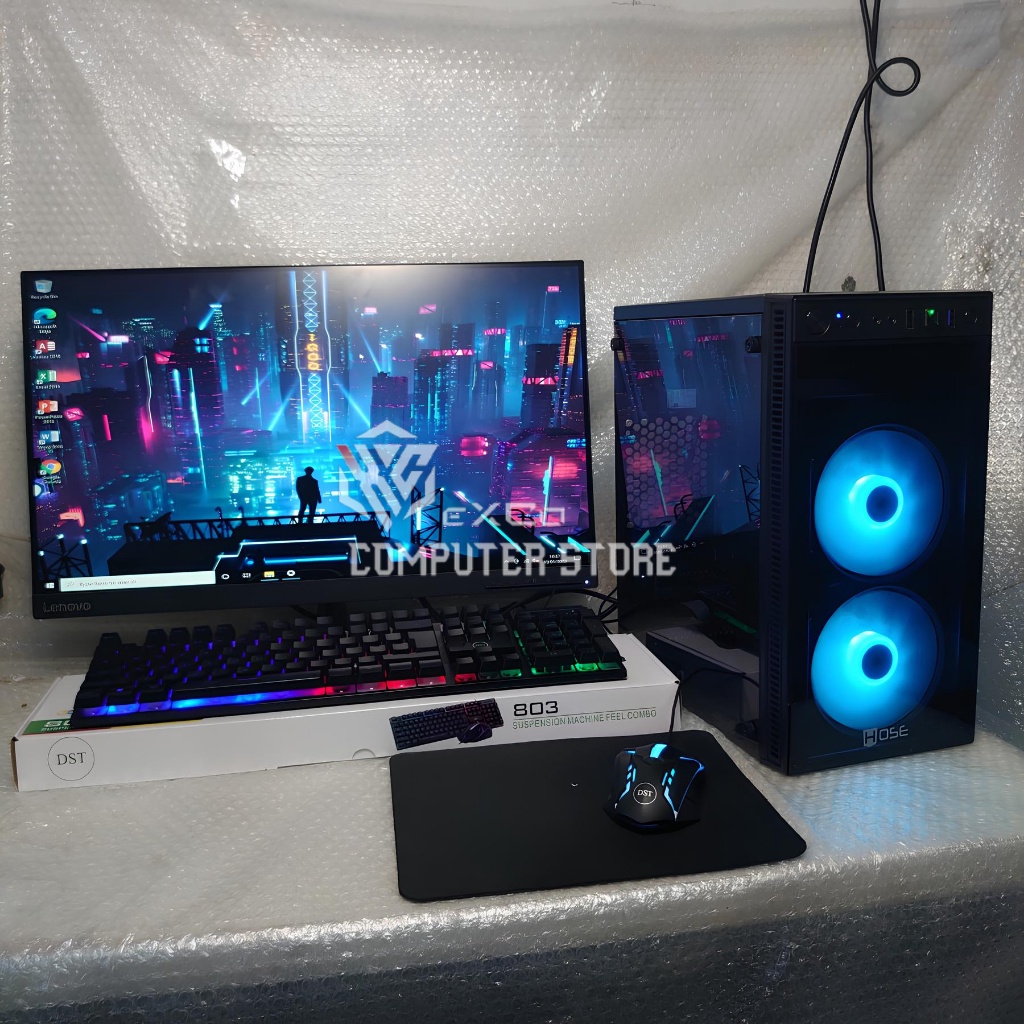 Jual pc gaming murah full set intel gen 7 ram 8gb monitor 24inch ...