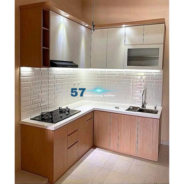 Jual Kitchen Set Dapur Bahan Multiplek HPL Minimalis Free Desain ...