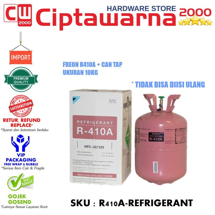 Jual Refrigerant tabung Freon AC Kulkas + Can tap 10 Kg | Shopee Indonesia