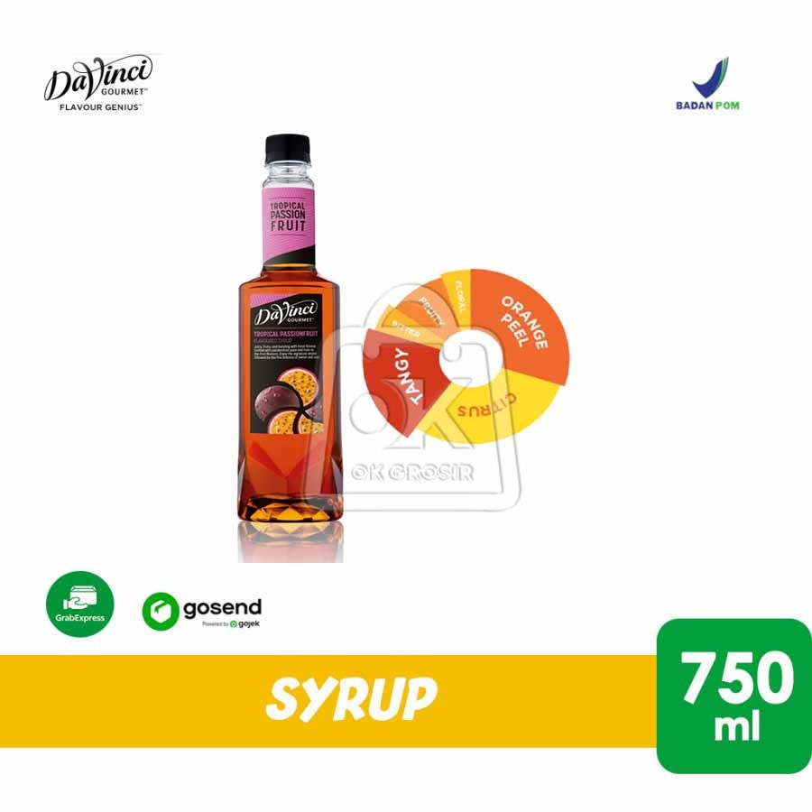 Jual Davinci Syrup Rasa Tropical Passion Fruit 750ml (KHUSUS INSTANT ...