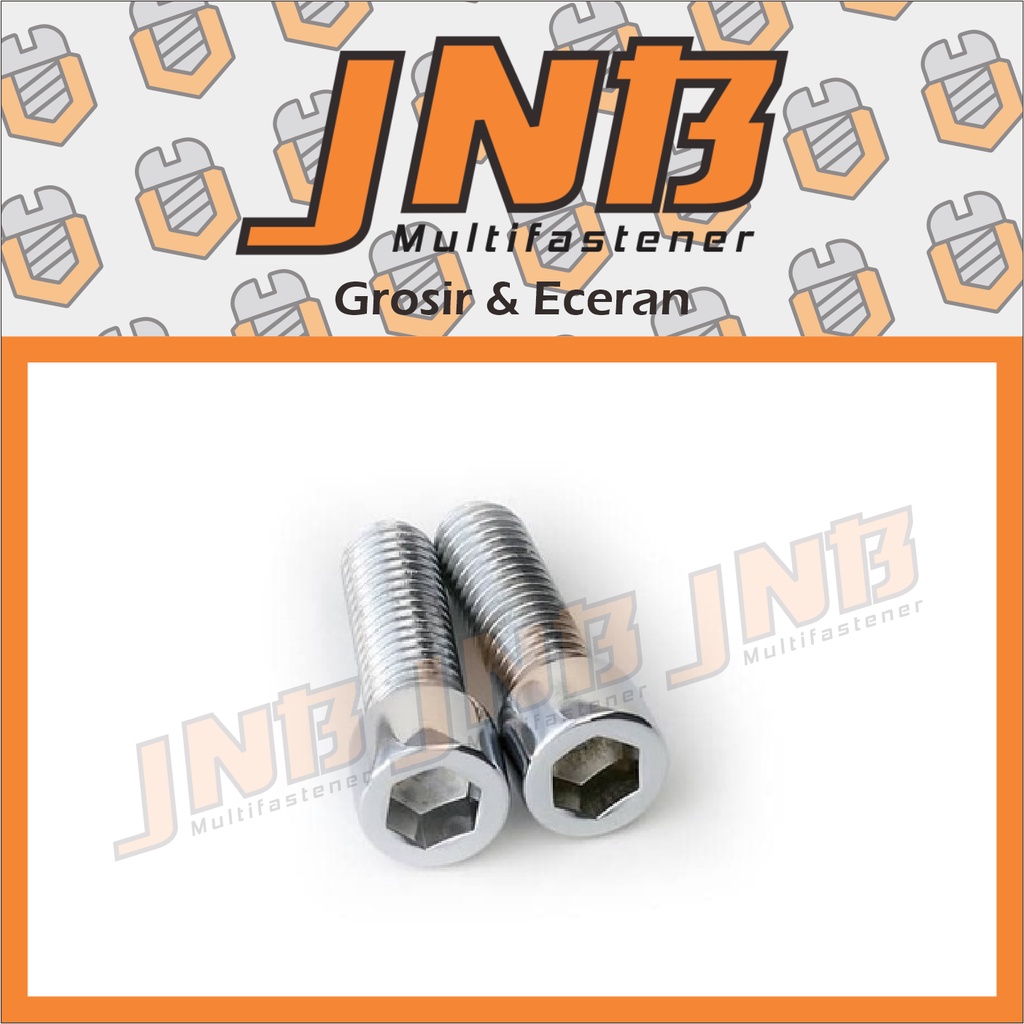 Jual Baut L M6 x 10 Nekel Chrome Krum Drat 1.00 Kunci L5 Nikel Socket ...