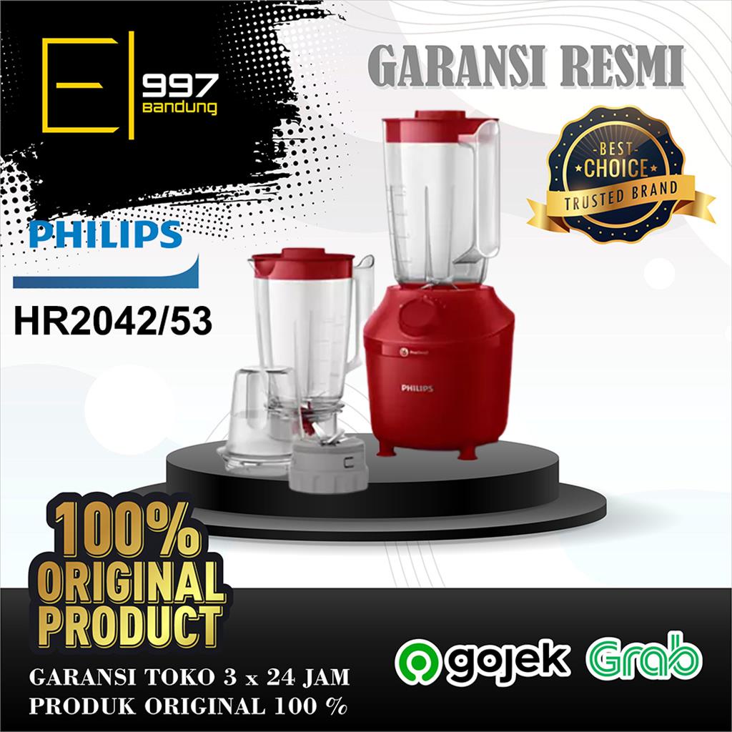 Jual PHILIPS BLENDER HR2042 / HR 2042 , 3000 SERIES 1 L MERAH | Shopee ...