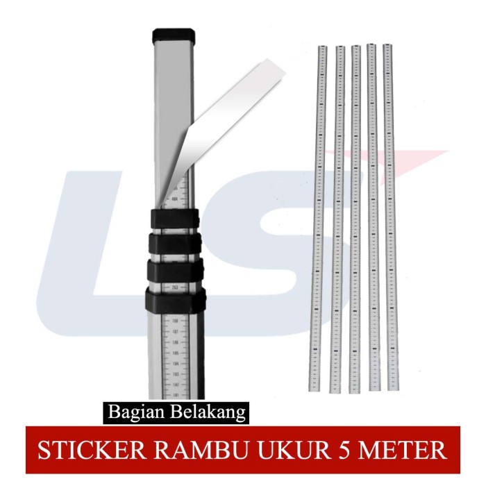 Jual Stiker RAMBU Ukur Belakang 5 meter Sticker Vinyl Bak Ukur Staff ...