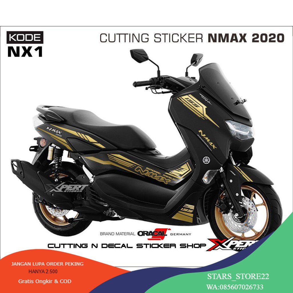 Jual (PREMIUM) Striping Cutting Sticker YAMAHA NMAX 2018 - 2023 SPORTY ...