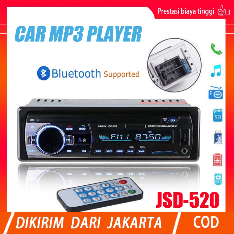 Jual JSD-520 Car Radio Tape Audio Mobil Bluetooth Version Multifungsi Bluetooth USB MP3 FM Radio ...
