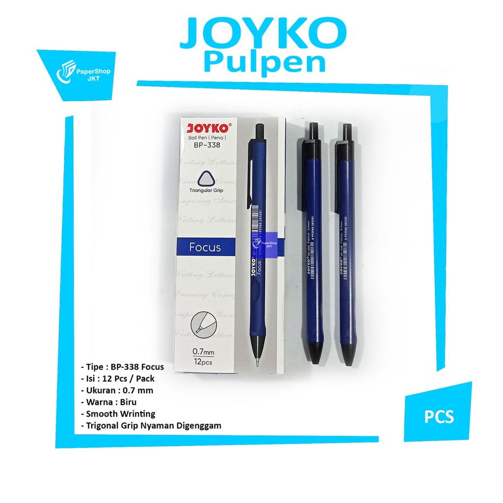 Jual JOYKO - Pulpen Ballpen BP-338 Focus - Lusin | Shopee Indonesia