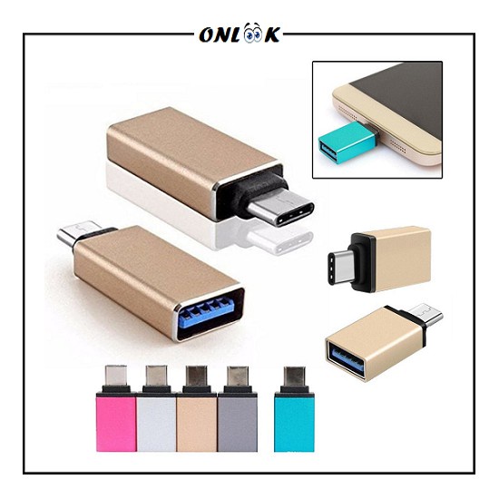 Jual OTG Mini USB Type C Besi Non Kabel/TipeC Converter Connector To ...