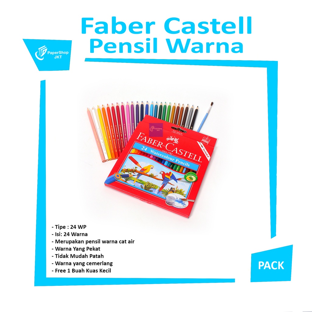 Jual Faber Castell - Pensil Warna 24 Watercolour Pencils | Shopee Indonesia