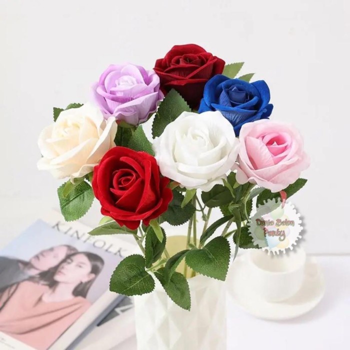 Jual 501K Bunga Mawar Hias / Artificial Flower Rose / Bunga Plastik ...