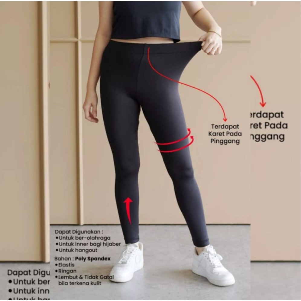 Jual Leging Wanita Dewasa Polos Untuk Berat Badan 30kg-85kg. Tebal ...
