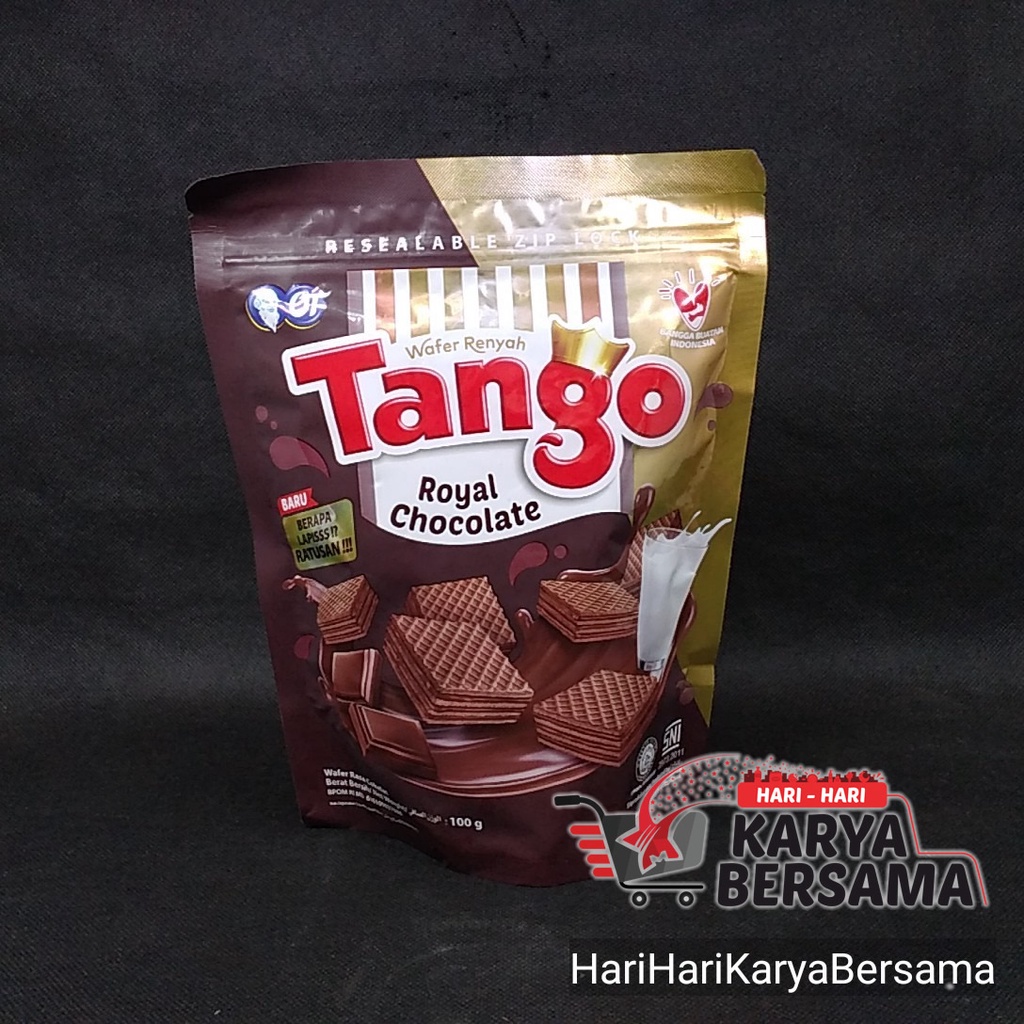 Jual TANGO WAFER ROYAL CHOCOLATE POUCH 100GR | Shopee Indonesia