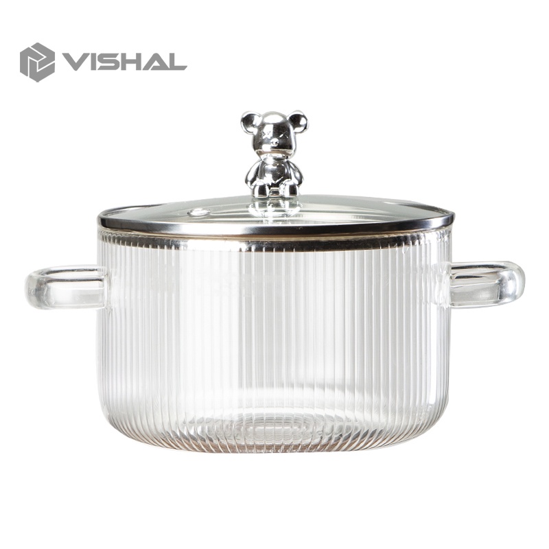 Jual VISHAL Pot Panci Masak Stewing Soup Pot Borosilicate Glass / Tutup ...