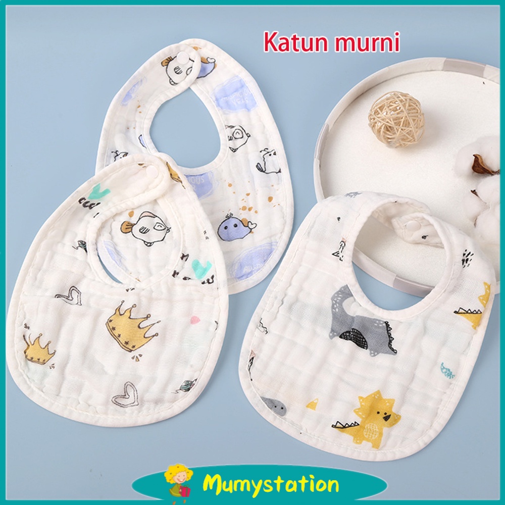 Jual Mumystation Celemek Makan Bayi Bibs Slaber Bayi Bahan Katun Lembut ...