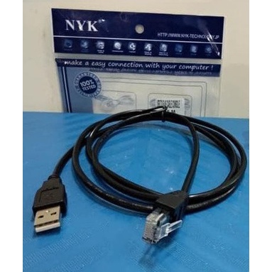 Jual Kabel Barcode Scanner USB to RJ45 RG45 Cable 1.5M 1.5 Meter NYK ...