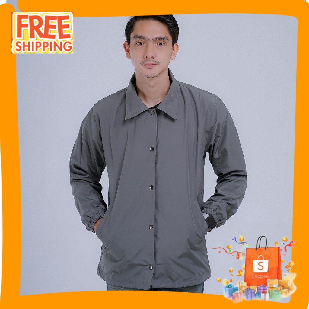 Jual JAKET COACH PRIA TACTICAL ANIME/ JAKET COACH POLOS ORIGINAL ...