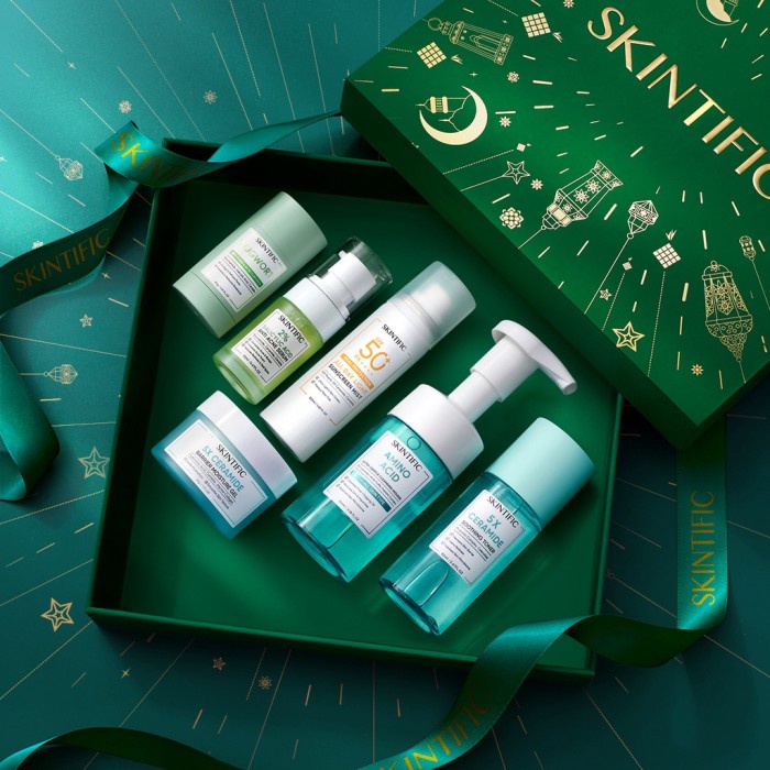 Jual SKINTIFIC Ramadan Box Brightening / Acne Set with free paperbag ...