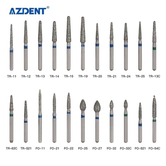 Jual Dental Bur Diamond Silinder Terlengkap - Seri TR (Taper Round End ...
