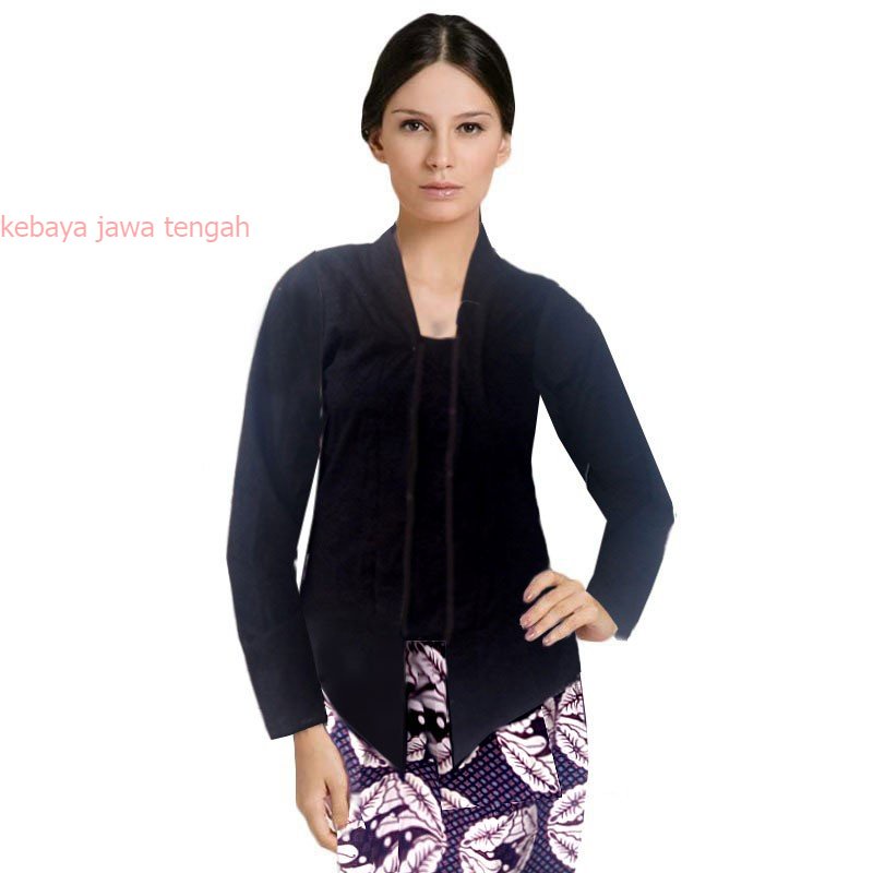 Jual Kebaya dan Sorjan Kebaya Kutubaru Embos Hitam Kebaya Bludru Lurik | Shopee Indonesia