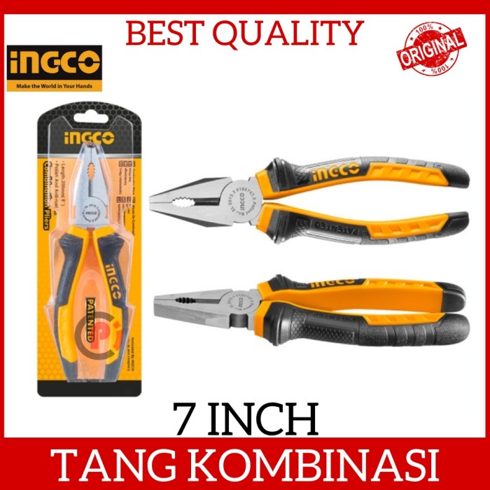 Jual INGCO Industrial Tang Kombinasi Potong Jepit Pliers Ukuran 7 Inch ...