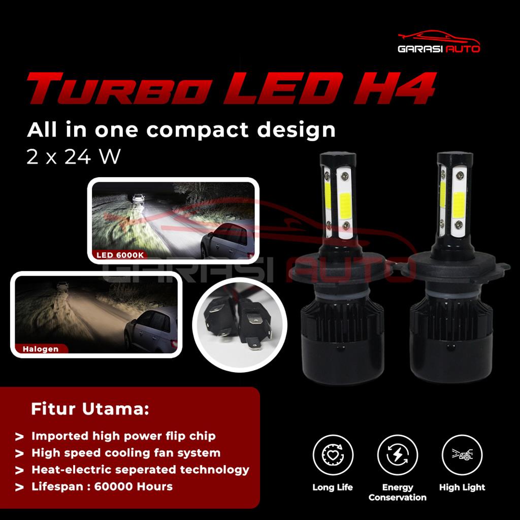 Jual Lampu Turbo LED H4 Putih Bohlamp Head Lamp Utama Mobil Avanza ...